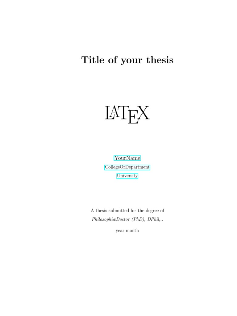 Title of Your Thesis: Yourname | PDF