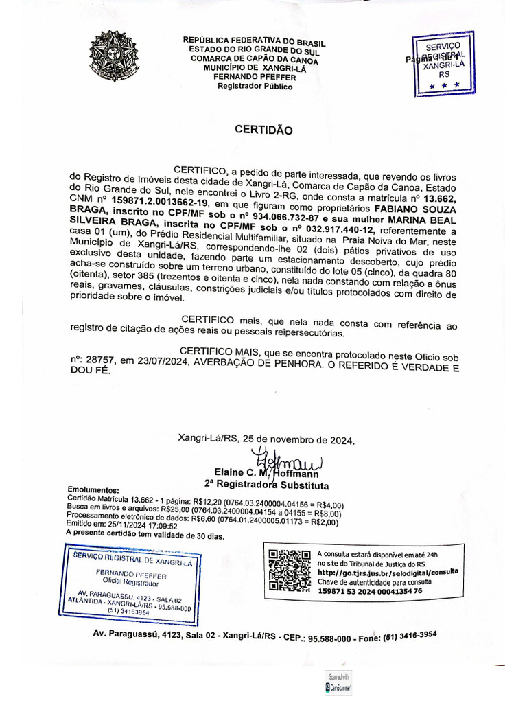 003 - Matrícula Do Imóvel | PDF