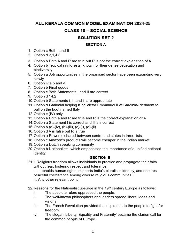 SOCIAL SCIENCE SET 2 | PDF | Economic Growth | Water Conservation