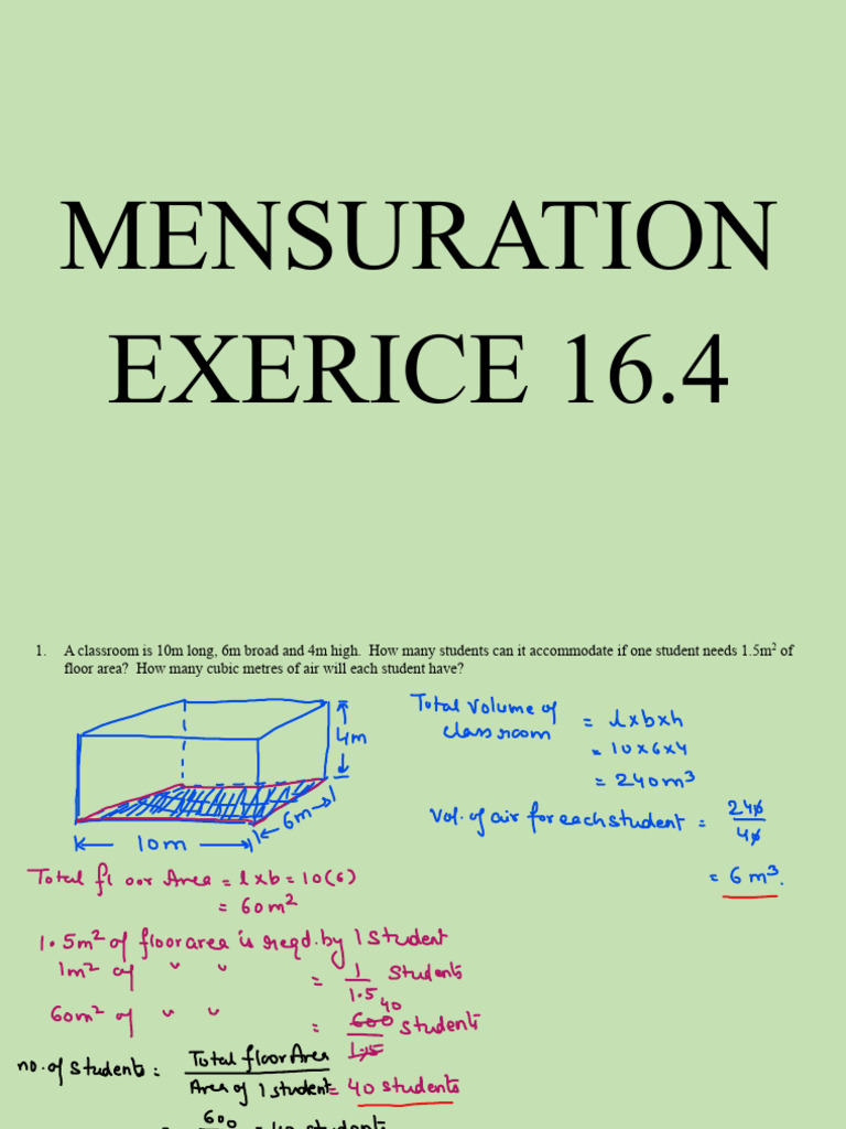 Mensuration 16.4 | PDF