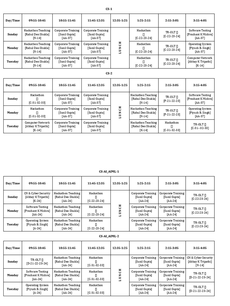 Weekly Schedule for Hackathons & Training | PDF | Computing | Information Technology