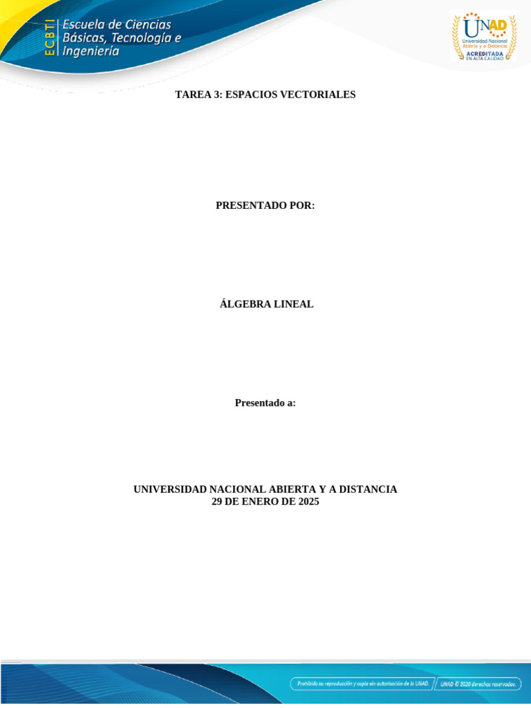 Tarea3 Algebra Lineal | PDF | Espacio vectorial | Datos