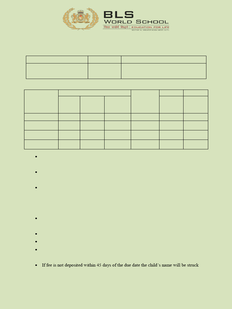 2022-2023 School Fee Structure Breakdown | PDF | Fee | Payments