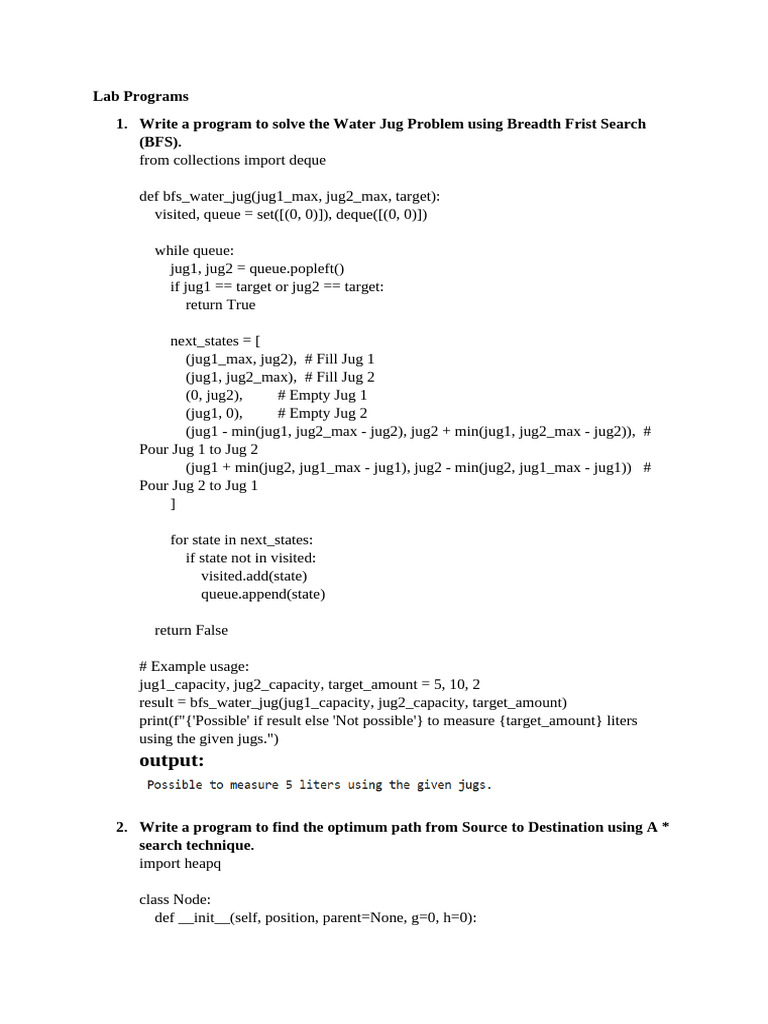 Lab Programs | PDF | Statistical Classification | Machine Learning Lab Programs | PDF | Statistical Classification | Machine Learning