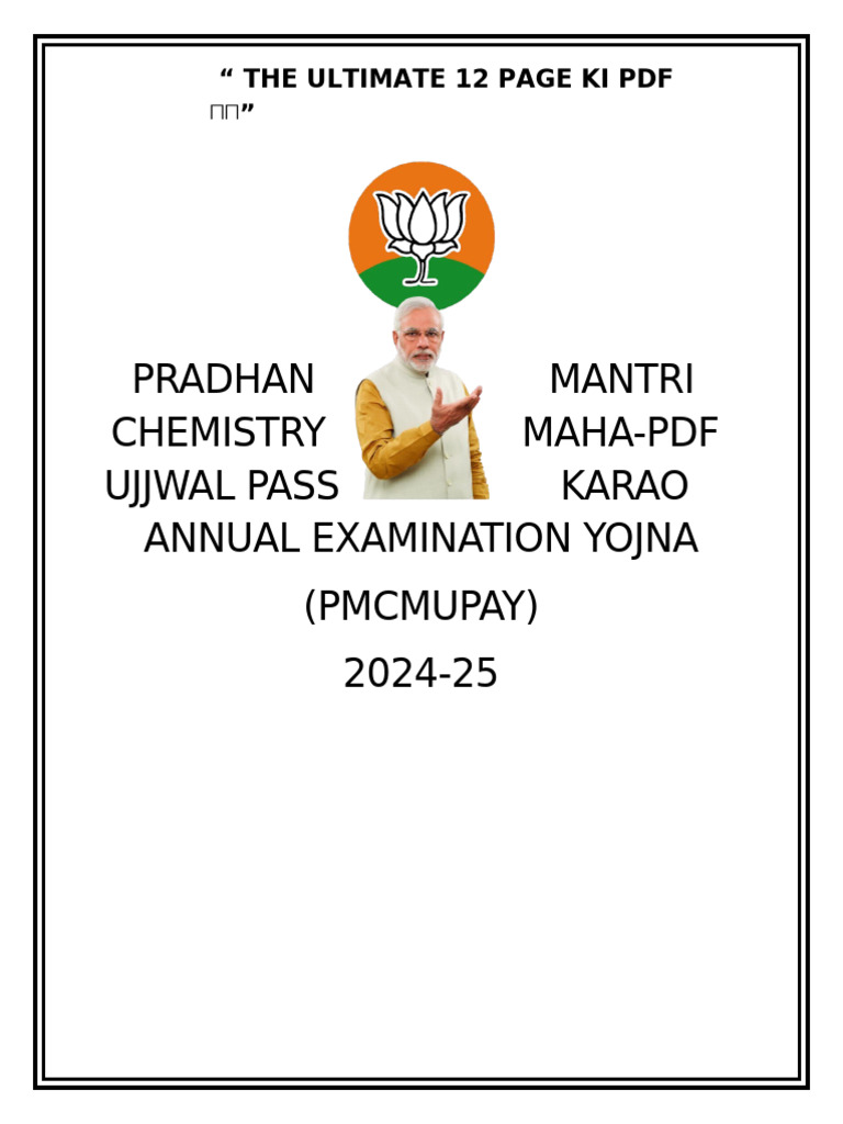PRADHAN MANTRI CHEMISTRY MAHA | PDF | Chemistry | Chemical Bond