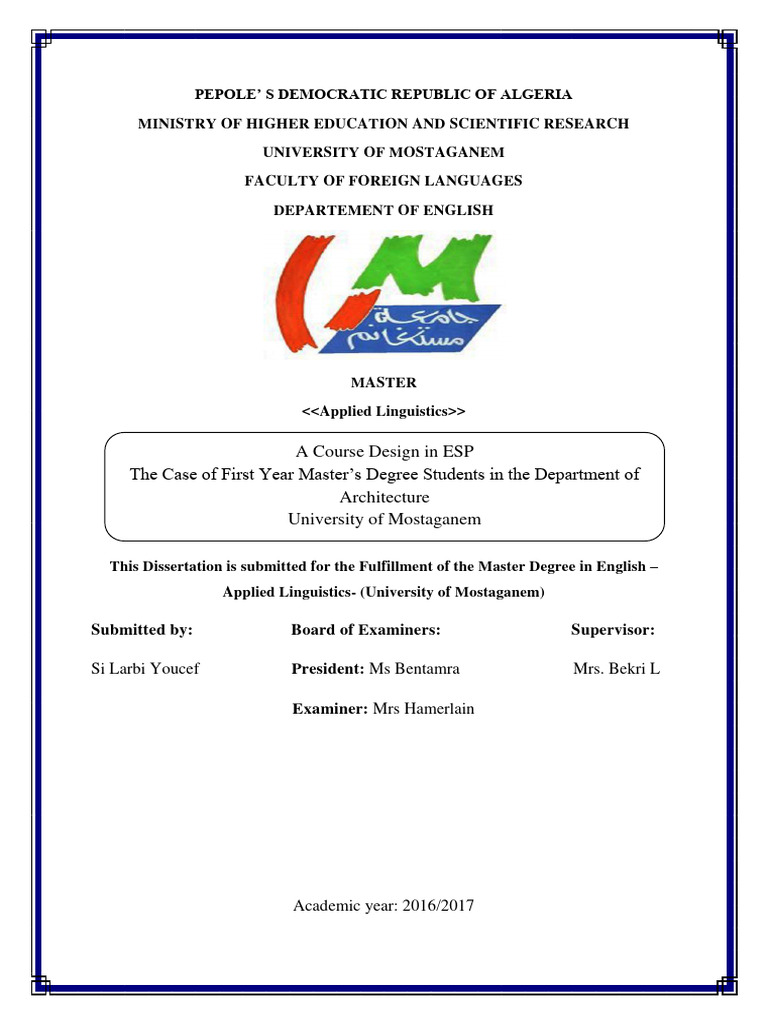My Dissertation | PDF | English As A Second Or Foreign Language | Learning