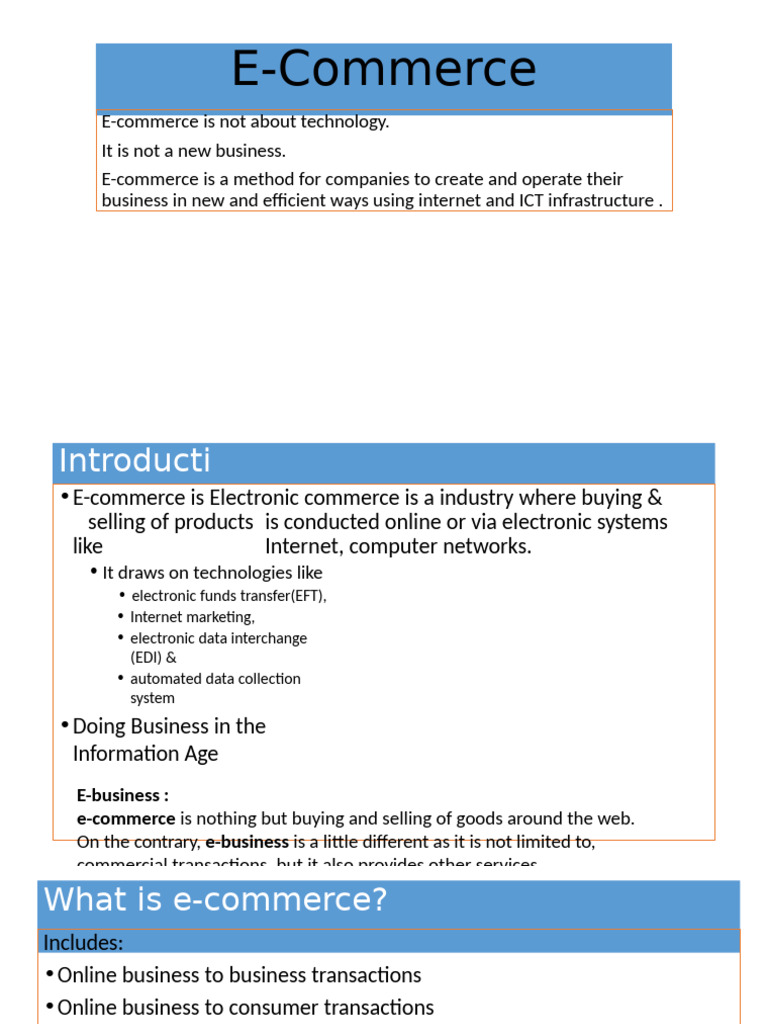 e-Commerce | PDF | Electronic Data Interchange | World Wide Web