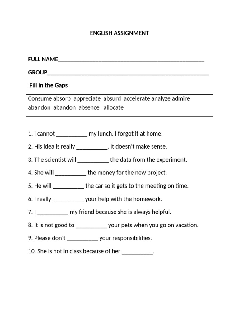 English Assignment | PDF