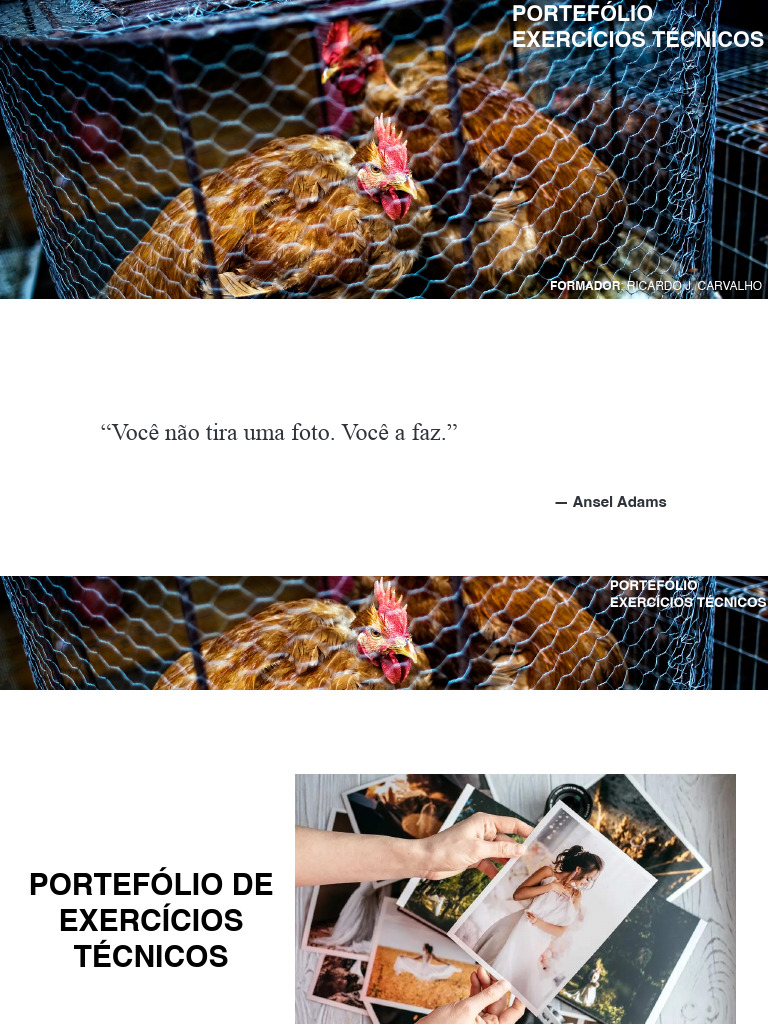 Portfolio Exercicios Tecnicos - by RJC - 2024 | PDF | Velocidade de filme | Abertura