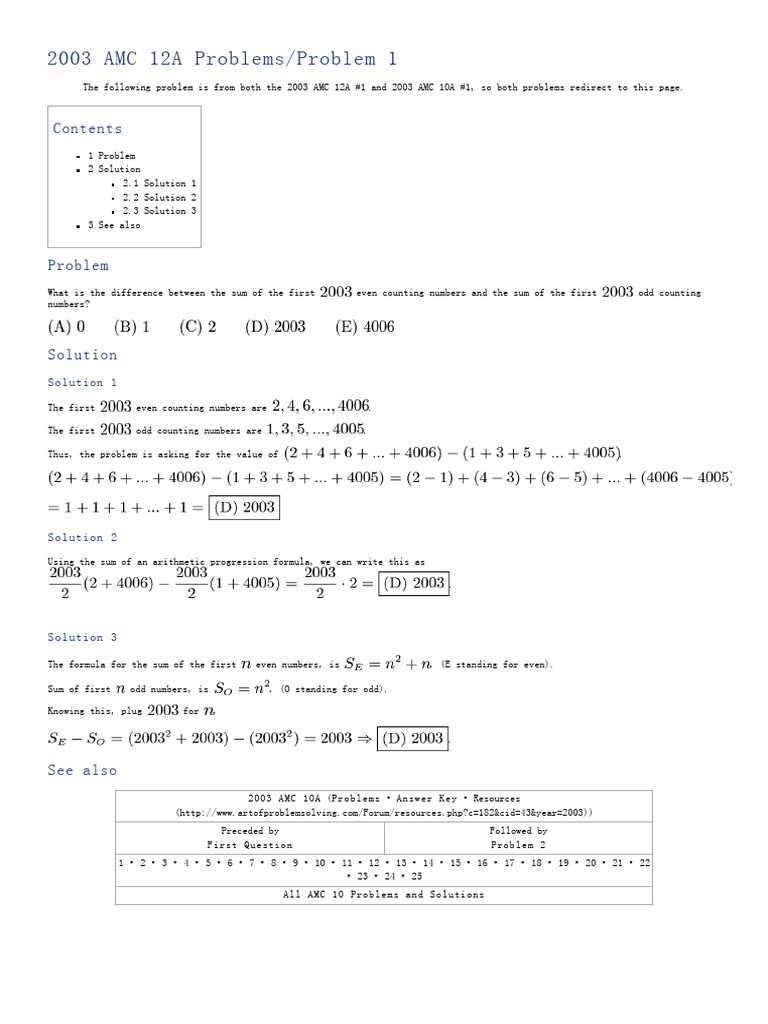 2003A | PDF | Area | Multiplication