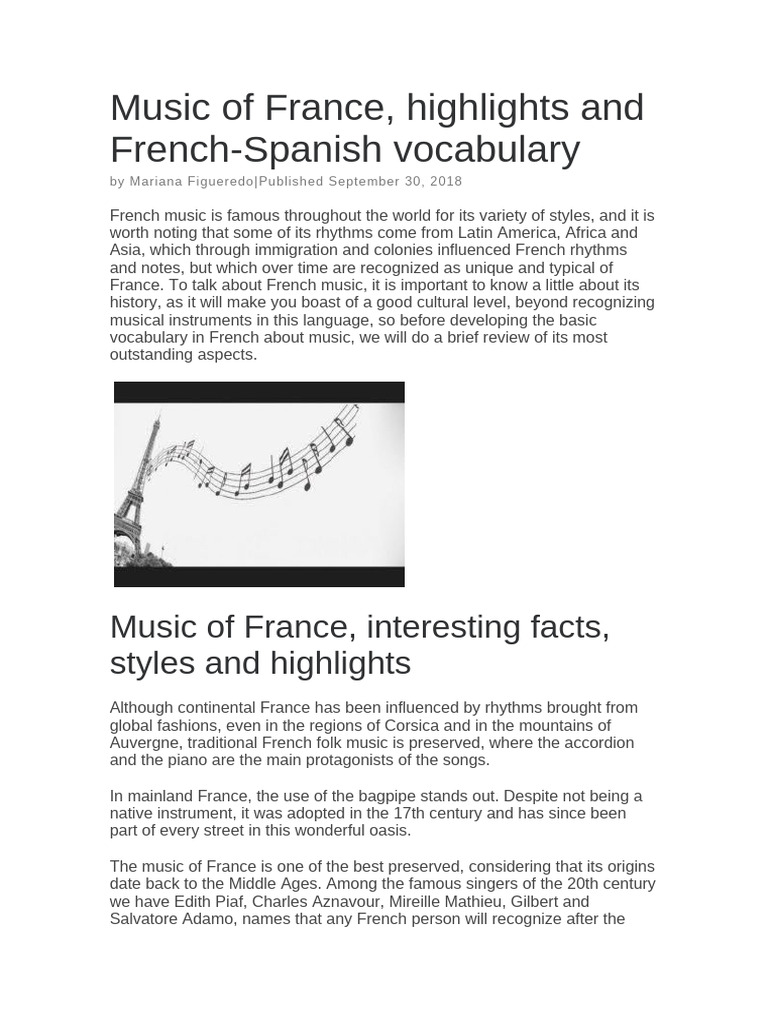 The music of France | PDF | Musicology