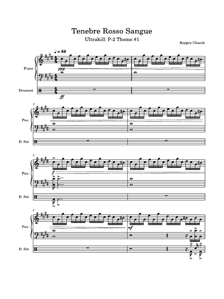 Keygen Church - Tenebre Rosso Sangue | PDF