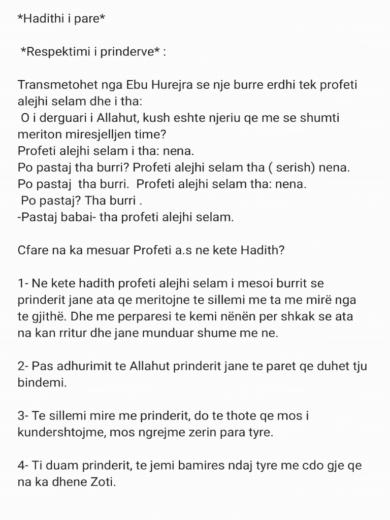 Hadithe Te Perzgjedhura - 241214 - 153606 | PDF