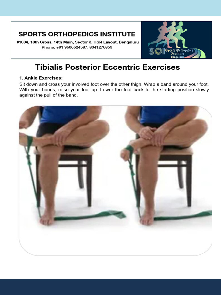 Tibial Posterior Eccentric Exercise Leaflet | PDF