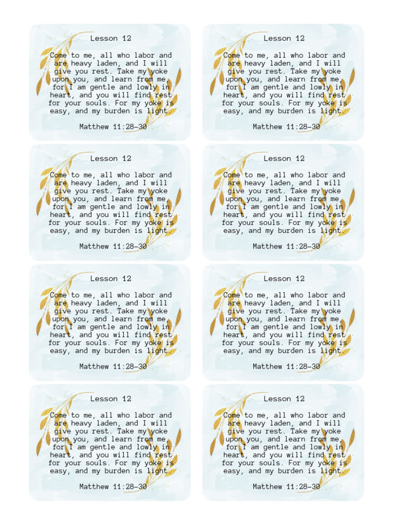 Verse cards | PDF