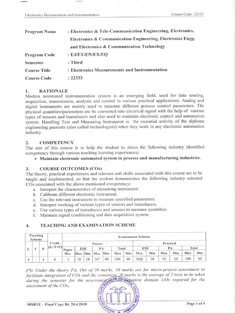 Electronics measurement | PDF