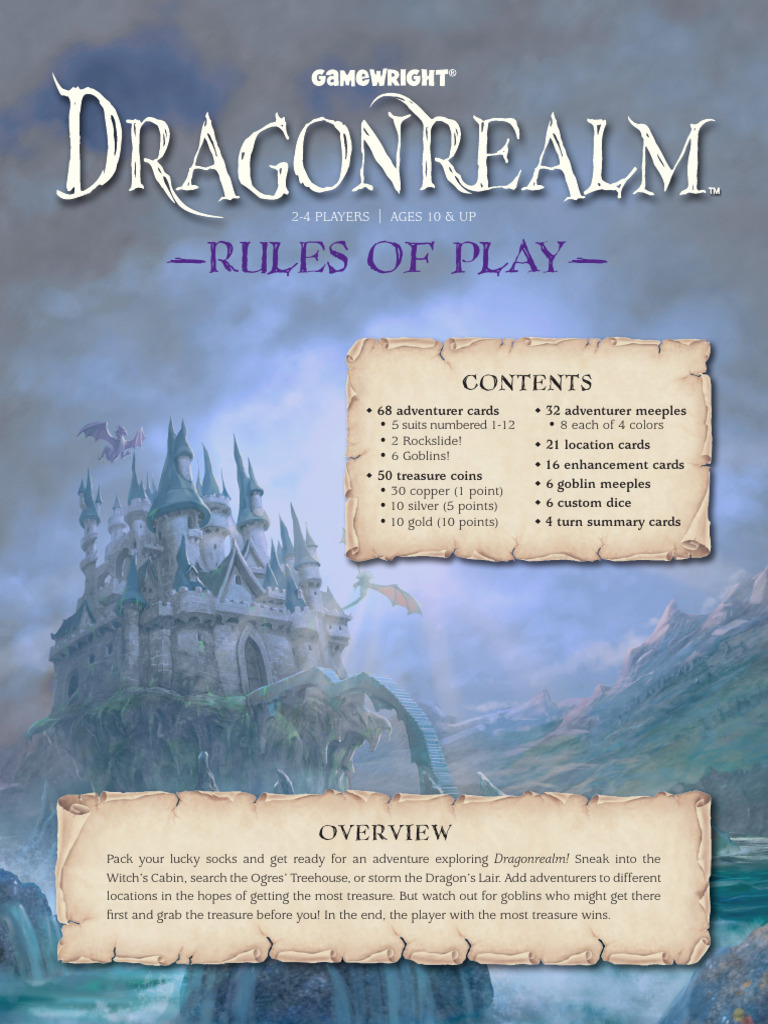 Dragonrealm RULES V2 A | PDF | Games Of Mental Skill | Tabletop Games