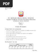 4561 Mathematics UNEB Sample Paper New Curriculum 2024 Plus Scoring ...