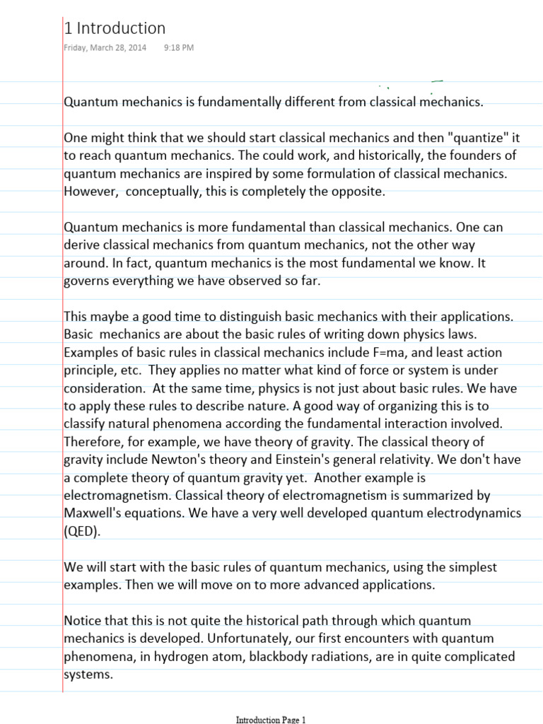 Understanding Quantum Mechanics Basics | PDF | Quantum Mechanics ...