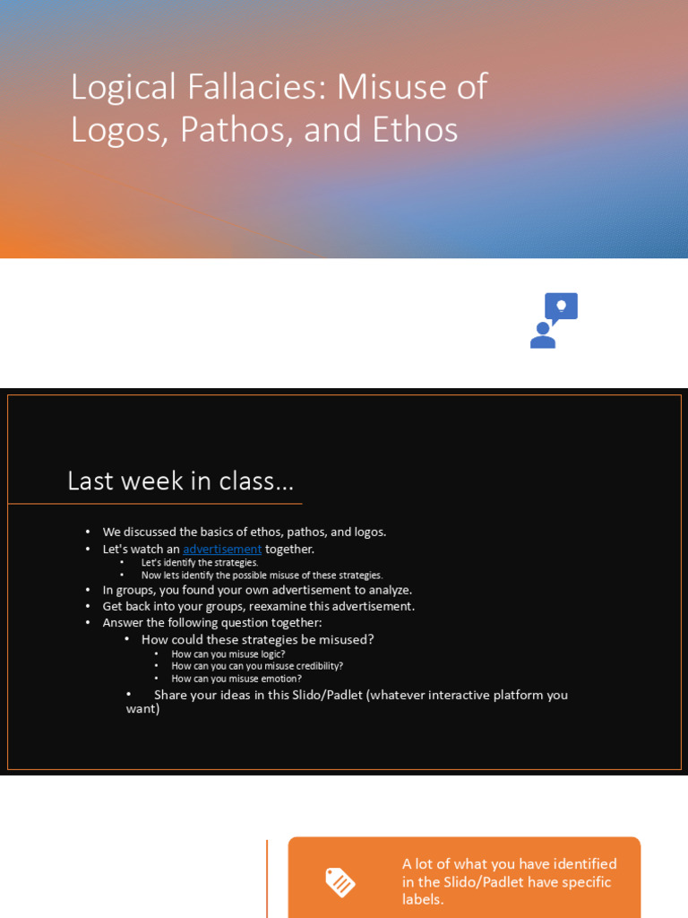 Logical Fallacies Misuse of Ethos Pathos and Logos | PDF | Fallacy ...