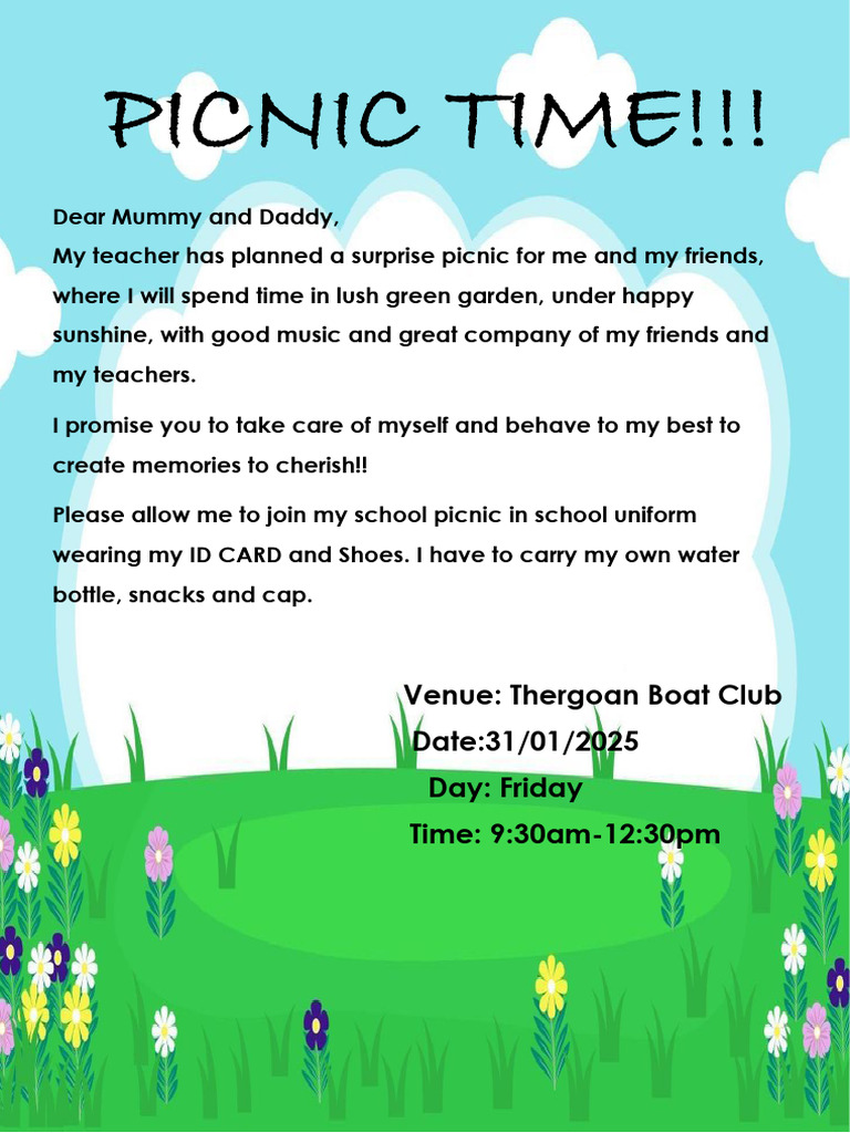 BV 3 Picnic Notice.2024-25.1737445415 | PDF