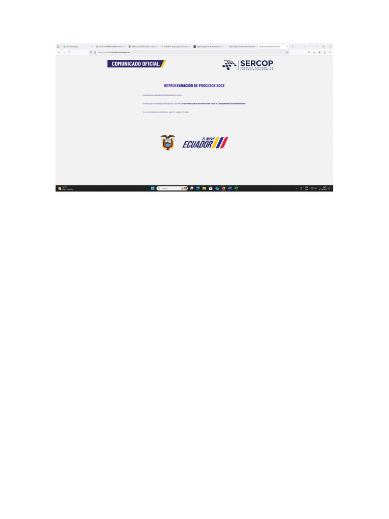 Sercop Mantenimiento | PDF