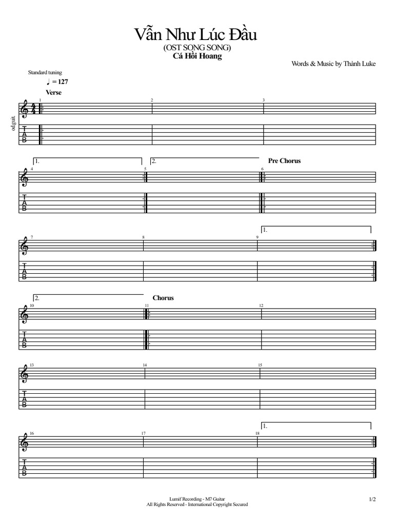 Vẫn Như Lúc Đầu - Cá Hồi Hoang (GUITAR SOLO) | PDF | Songs | Musical Forms