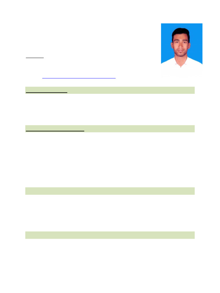 CURRICULUM VITAE Sabbir-2 | PDF | Vocational Education | Educational Stages