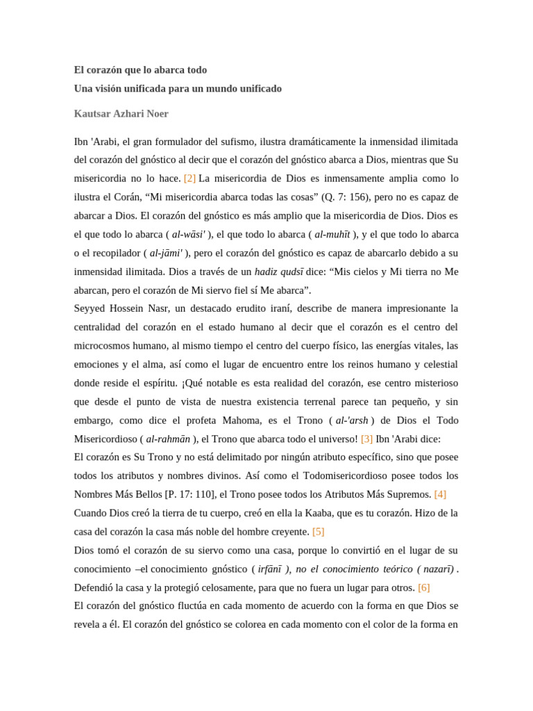 El Corazón Que Lo Abarca Todo. Una Vision Unificada Para Un Mundo ...