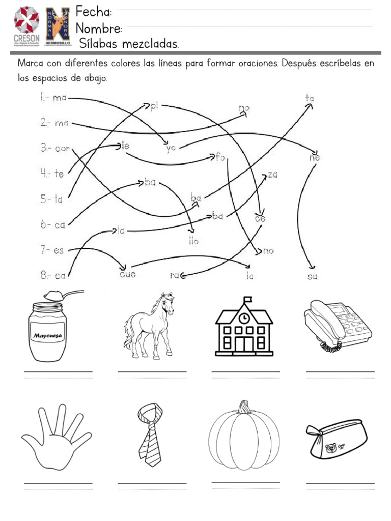 Silabas mezcladas. Fotocopias | PDF