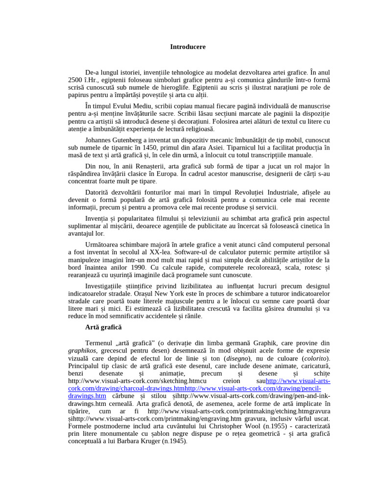 Exemplu de Modul de Arte Grafice | PDF