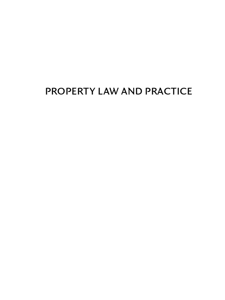 Preperty Law | PDF | Lease | Conveyancing
