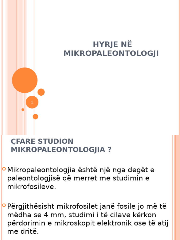 Leks 1 Hyrje Ne Mikropaleontologji | PDF
