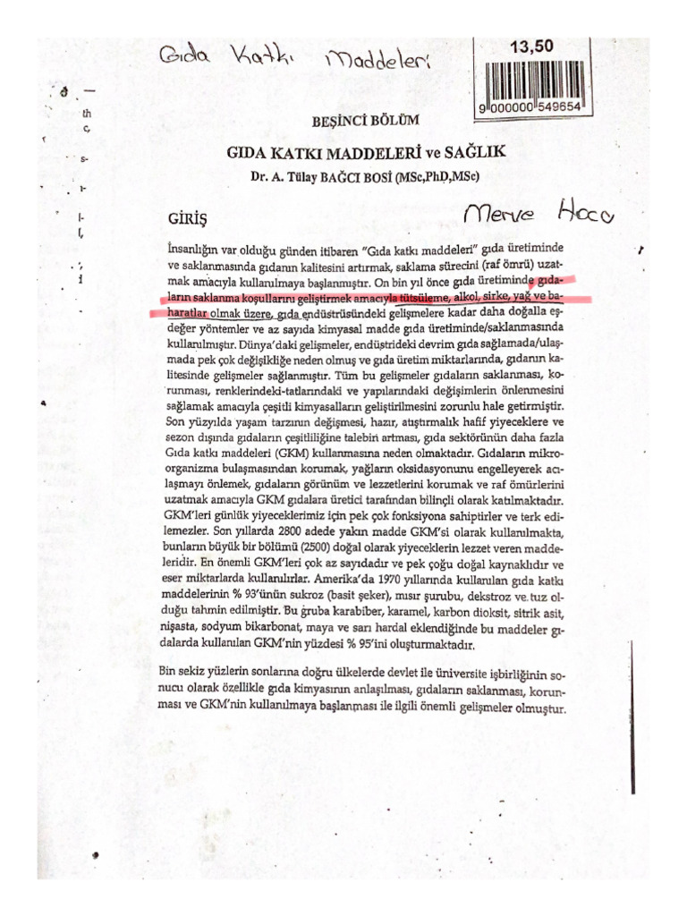 Gida Katki Maddeleri | PDF