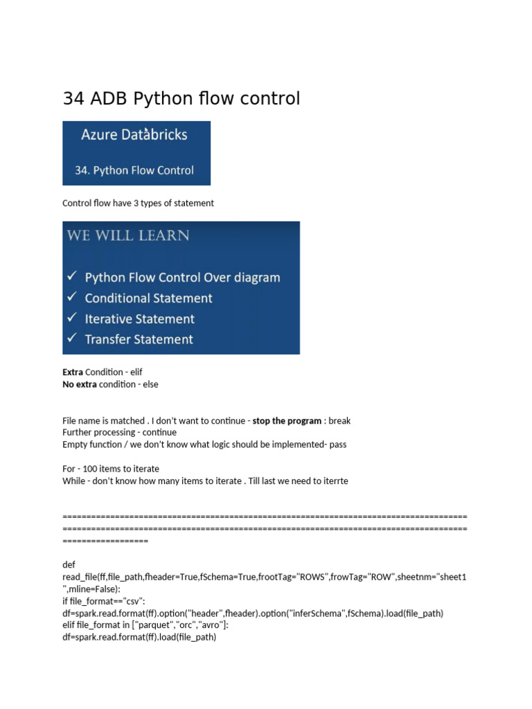 34 ADB Python flow control | PDF