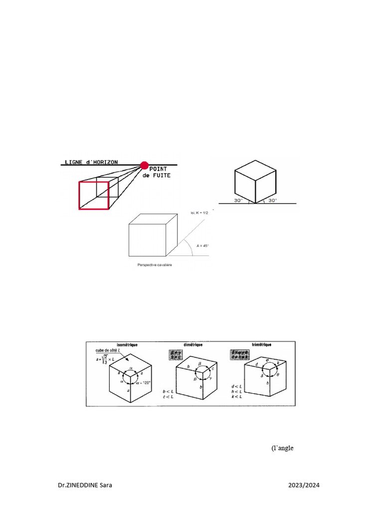Types de Perspectives en Dessin Technique | PDF | Perspective ...