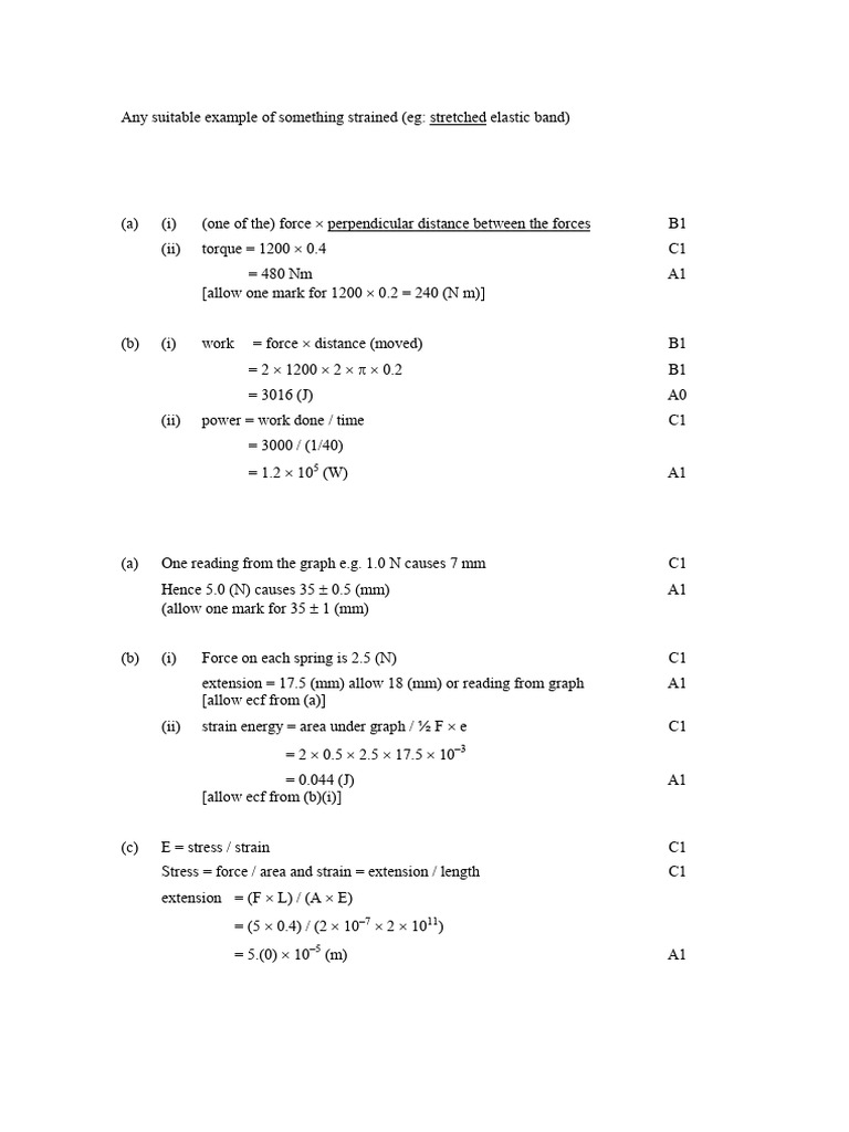 Work And Energy Ms Pdf Elasticity Physics Youngs Modulus 5876
