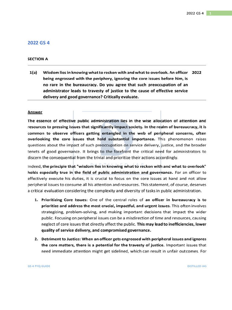 GS4 PYQ Topicwise Guide2023Distilled Ias | PDF