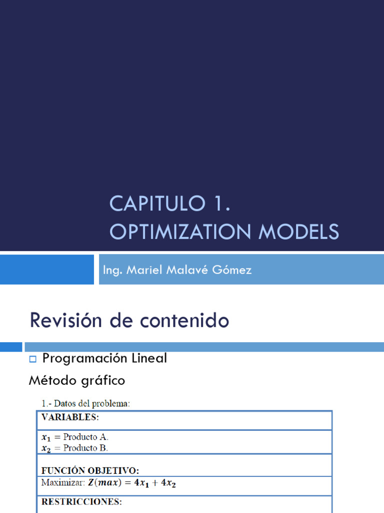 2 Optimization Models | PDF | Algoritmos | Análisis matemático