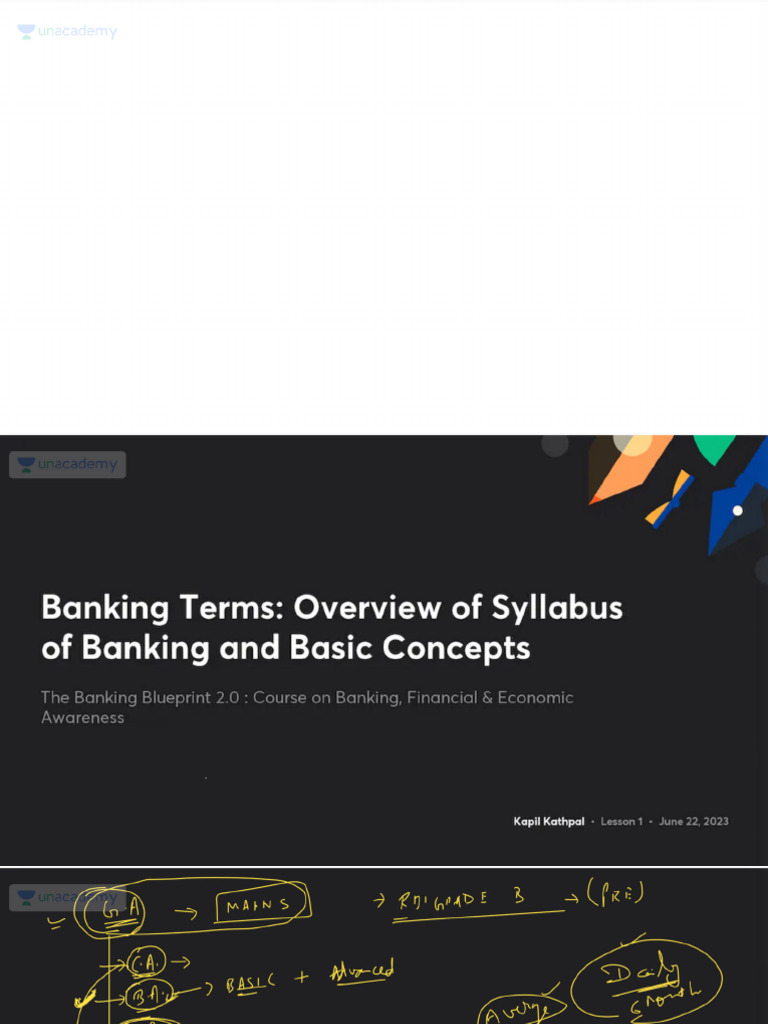 Banking Terms Overview of Syllabus of Banking and Basic Concepts With ...