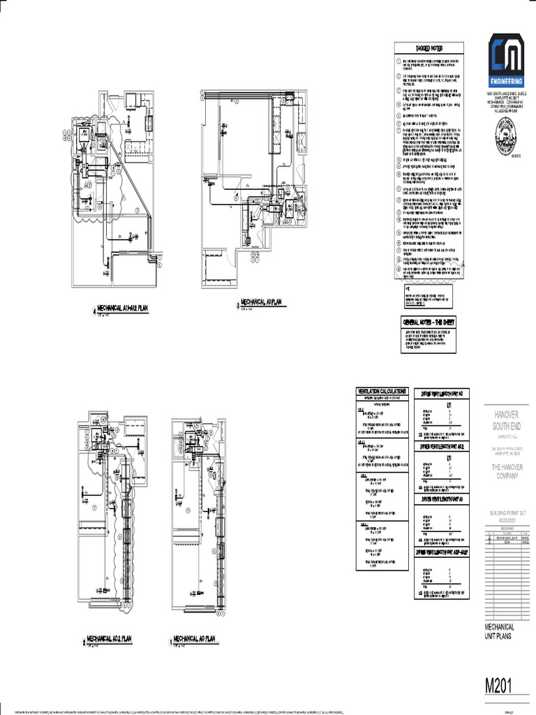 Mechanical Unit Plans m201 | PDF