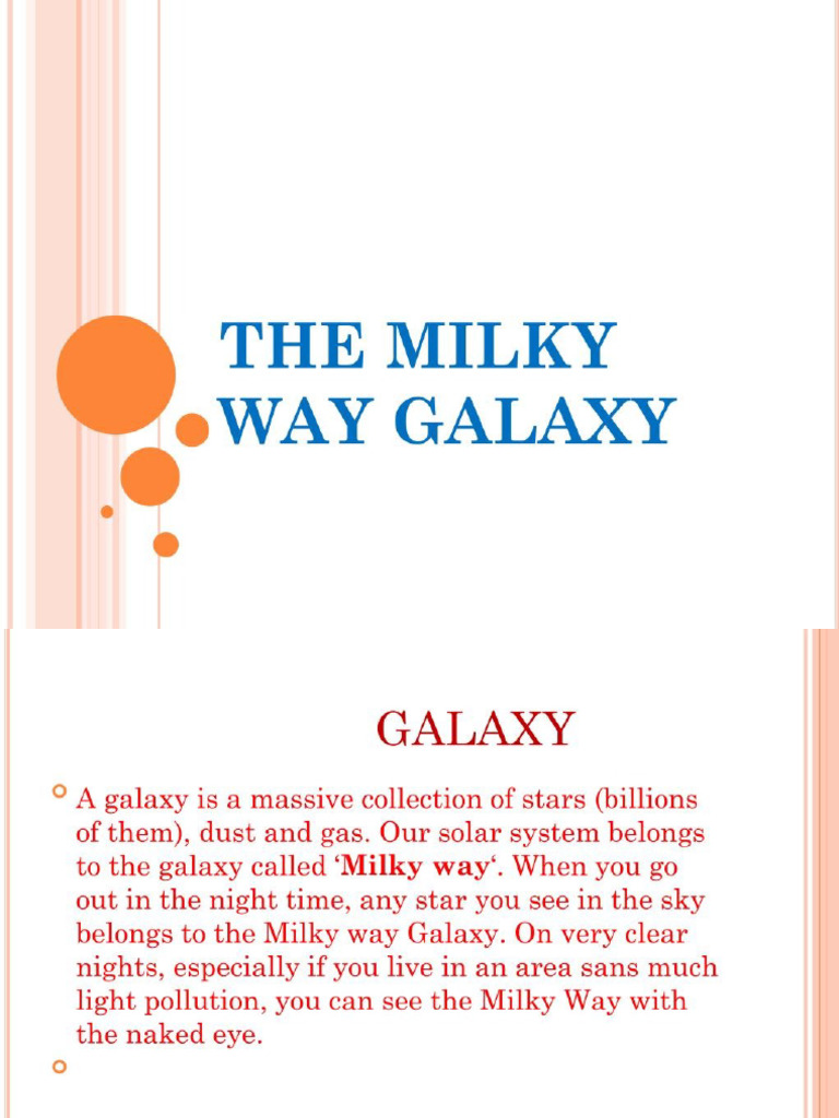 Milky Way Slide | PDF