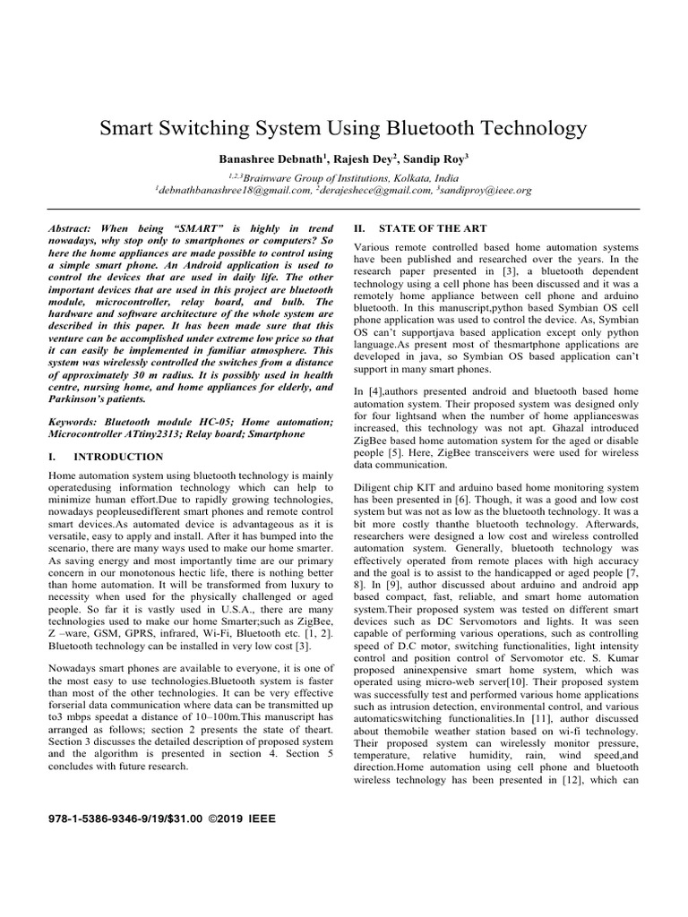 electrical engineering | PDF | Microcontroller | Bluetooth