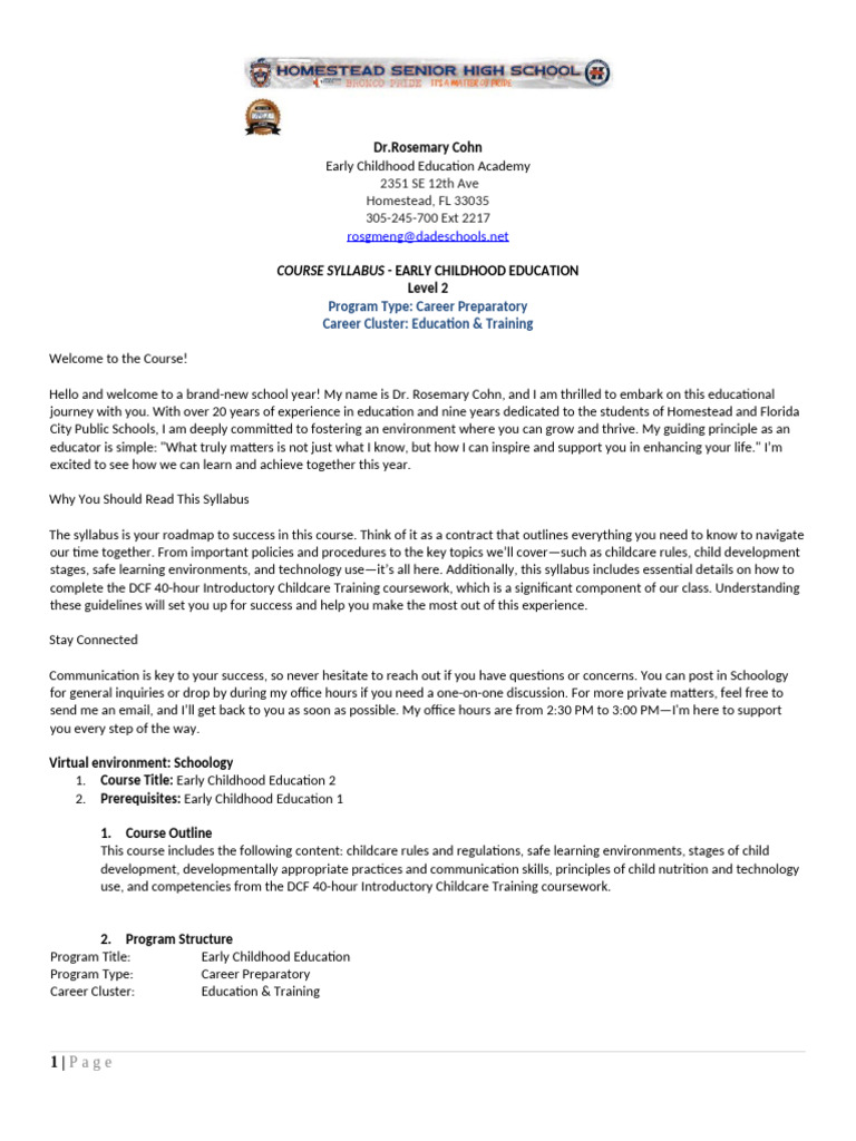 ECE Syllabus Level 2 24-25 | PDF | Individualized Education Program ...