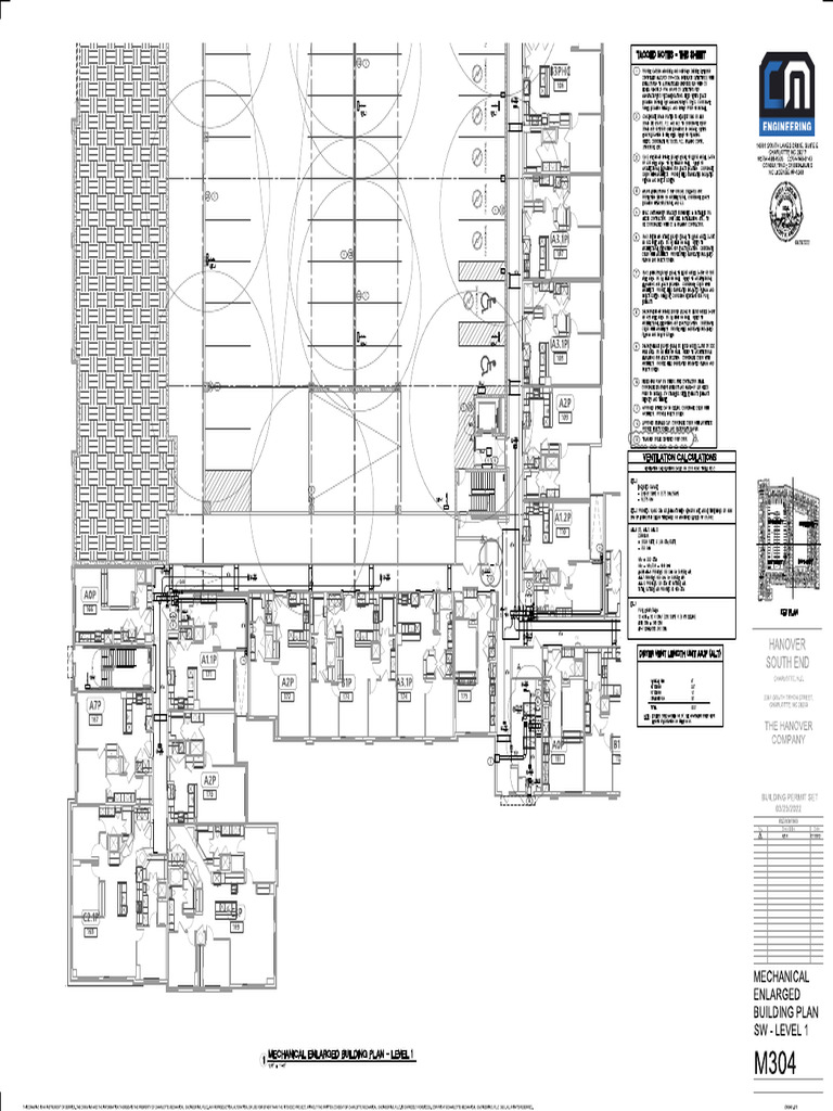 Mechanical Enlarged Building Plan SW - Level 1 m304 2 | PDF