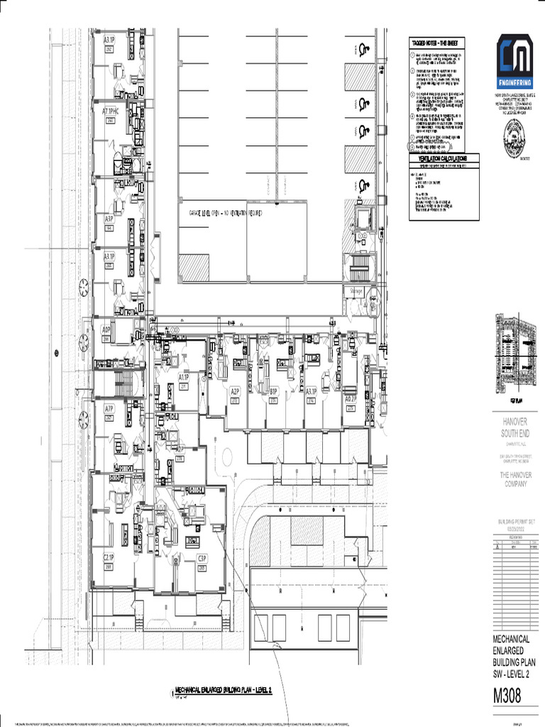 Mechanical Enlarged Building Plan SW - Level 2 m308 | PDF