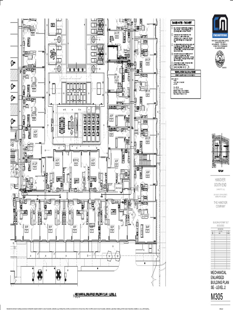 Mechanical Enlarged Building Plan Se - Level 2 m305 | PDF
