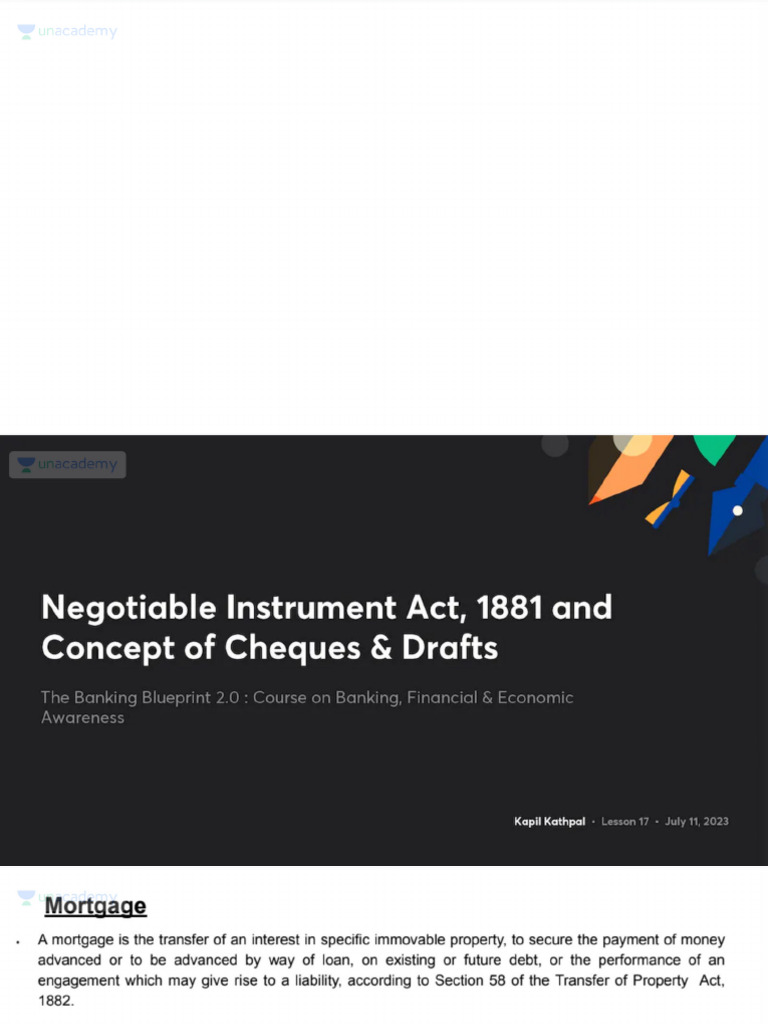 Negotiable_Instrument_Act_1881_and_Concept_of_Cheques__Drafts_with_anno ...