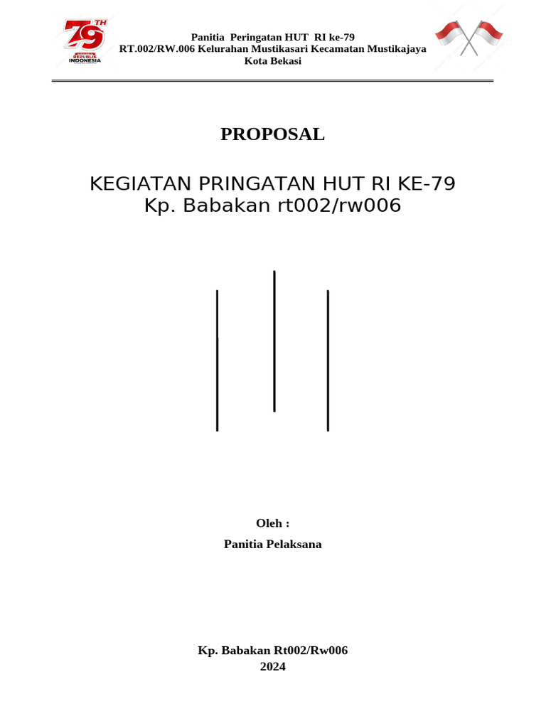 Proposal Peringatan HUT RI ke-79 Bekasi | PDF
