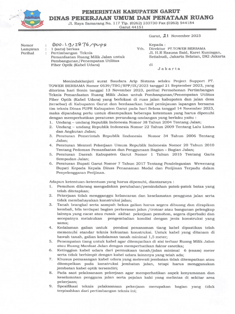 Rekom Kab Garut | PDF